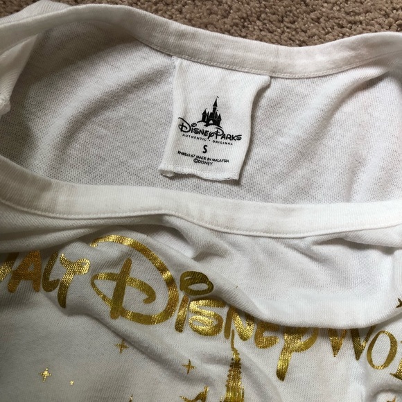 Disney | Tops | Euc Walt Disney Wold Gold Foil Womens Fit Tee | Poshmark